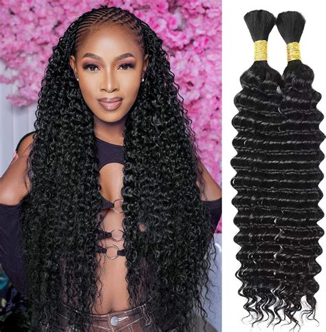 Human Braiding Hair Deep Wave Bulk Human Hair For Braiding