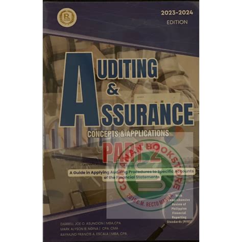 Auditing And Assurance Concepts And Applications Part 1 By Asuncion Ngina And Escala 2023 2024