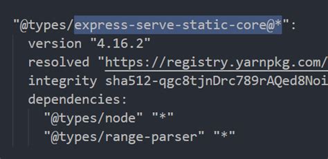 unify the version of express in yarn lock · issue 2912 · microsoft
