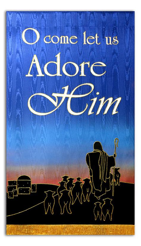 2014 Christmas O Come Let Us Adore Him Christian Banners For Praise