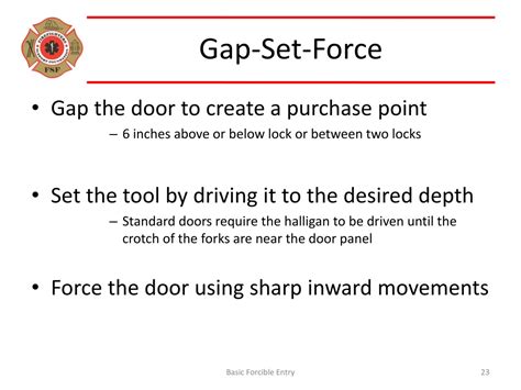 Ppt Basic Forcible Entry Firefighter Training Program Powerpoint