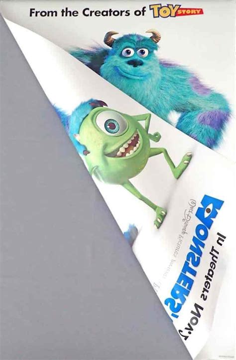 Pixars Monsters Inc Original Movie Release Poster 2 Sided 27 X