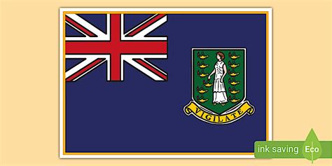 British Virgin Islands Flag Poster Primary Resources