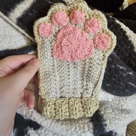 Cat Paw Gloves Fingerless Etsy