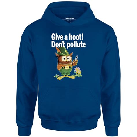 Give A Hoot Dont Pollute Woodsy Owl Retro Unisex Hoodie M00nshot