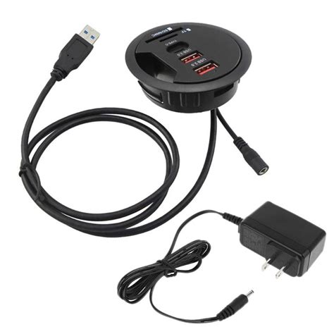 Eu Us Mount In Desk Usb 30 Type C Hub Tfsd Card Grandado