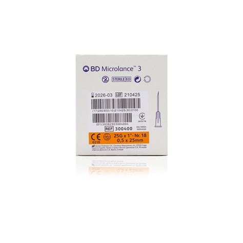 Bd Microlance™ Hypodermic Needle 25 G Orange 25 Mm 1 Aspire