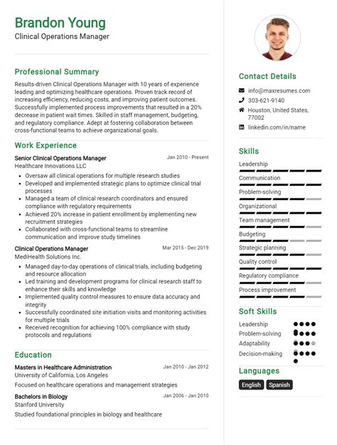7 Best Clinical Operations Manager Resume Examples For 2025