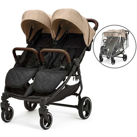 Ickle Bubba Venus Double Stroller Biscuit