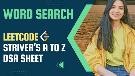 Word Search Leetcode Medium Java Recursion Strivers A To Z