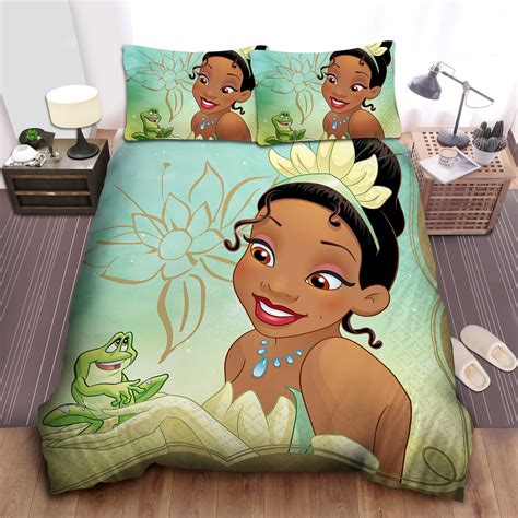 Disney Princess Tiana And The Frog Bed Sheet Spread Duvet Cover Bedding