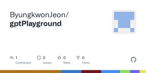 GitHub ByungkwonJeon GptPlayground