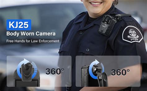 Boblov Kj25 128gb Body Camera 3000mah With 10 13hrs