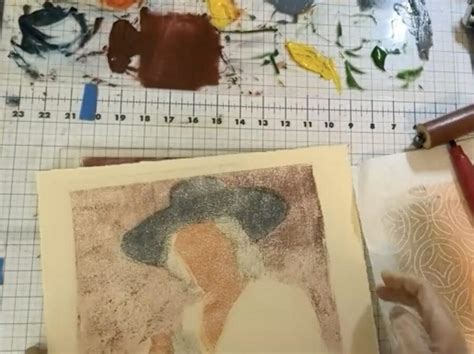 Color Monotype Portrait Printed Without A Press Belinda Del Pesco