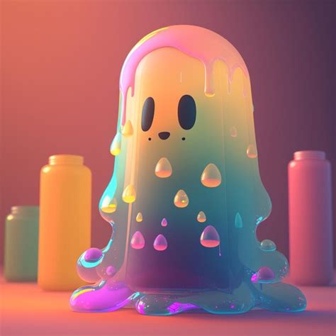 Premium Photo A Close Up Of A Ghost With A Lot Of Liquid On It