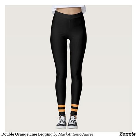 Double Orange Line Legging Beautiful Yoga Pants Exercise Leggings