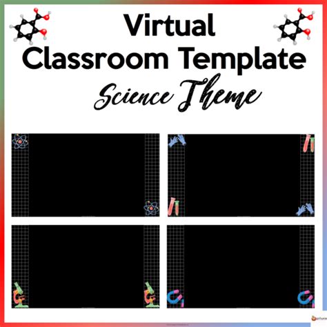 Virtual Classroom Template Science Background Made By Teachers