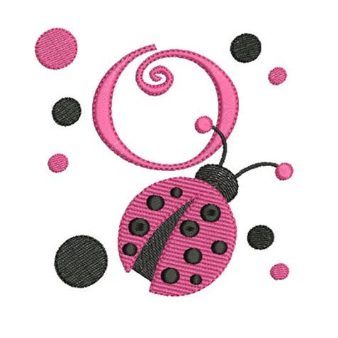 Ladybug Monogram Etsy
