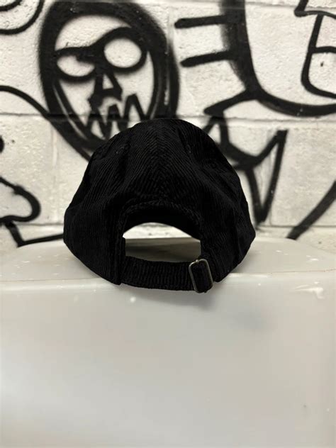 Sex Skateboards Embroidered Logo Corduroy 6 Panel Cap Black Slugger