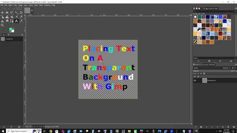 Placing Text On A Transparent Background With Gimp YouTube