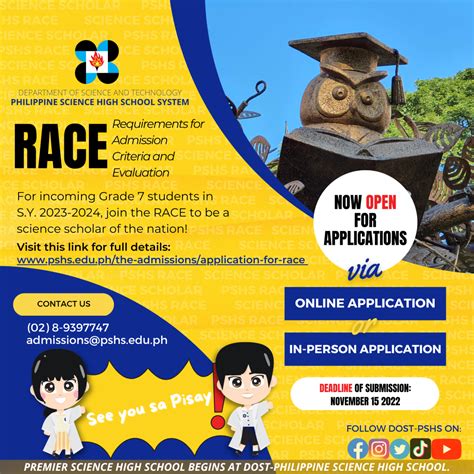 Pshs Still Accepting Student Applications — Philippine Science High