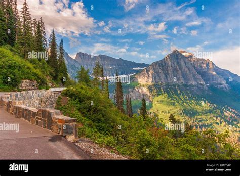 Early Morning Light On Going To The Sun Road In Glacier National Park