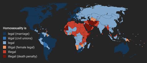 I Made A Map Of Homosexuality Legality Around The World Rlgbt