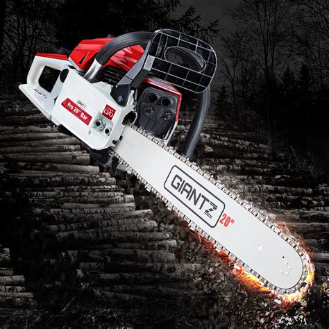 Giantz 52cc 20 Petrol Chainsaw E Start White