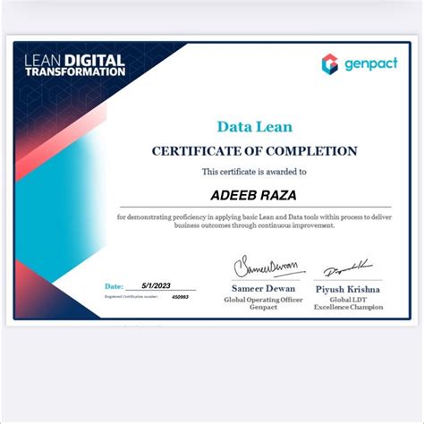 adeeb raza on linkedin adding one more achievement towards brighter carrer in genpact