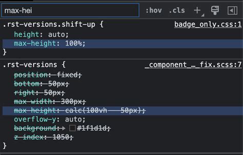 The Version Button Is Not Closing After Opening It On The Documentation