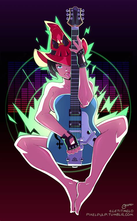 Letitmelo I No Guilty Gear Highres 1girl Aura Black Hair Breasts Covering Privates