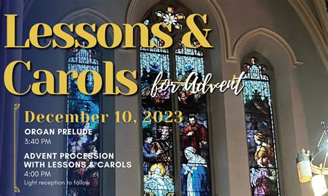 Advent Lessons And Carols Service Trinity Lutheran Chu