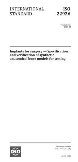 ISO Implants For Surgery Specification And Verification Of Synthetic Anatomical