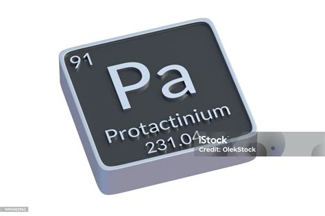 흰색 배경에 분리된 주기율표의 프로탁티늄 Pa 화학 원소 화학 원소의 금속 기호 3d 렌더링 0명에 대한 스톡 사진 및 기타 이미지 Istock