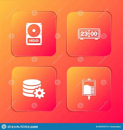 Set Hard Disk Drive Hdd Retro Flip Clock Setting Database Server And