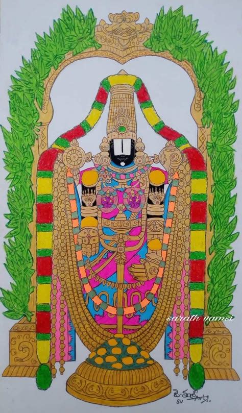 Lord Venkateswara Drawings Easy