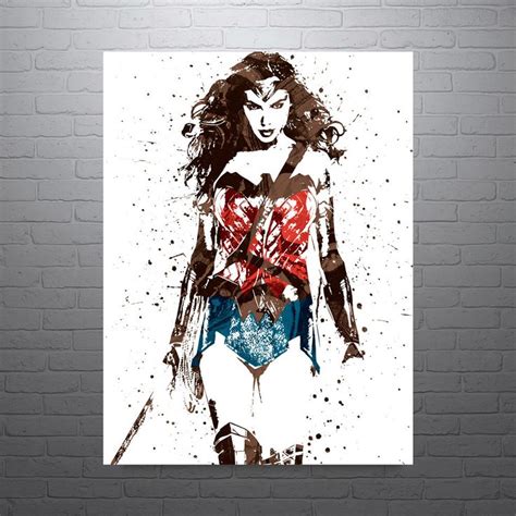 Wonder Woman Batman V Superman Poster By Pixartsy On Etsy