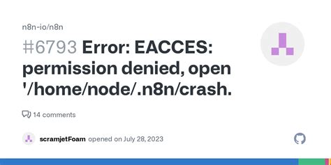 Error Eacces Permission Denied Open Homenoden8ncrashjournal