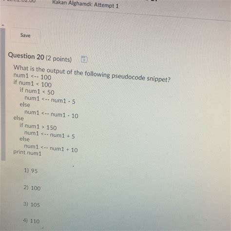 Solved Question 19 2 Points Consider The Following Code