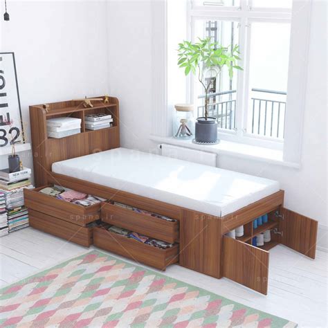 تخت خواب تک نفره لیما 4 کشو اسپانا