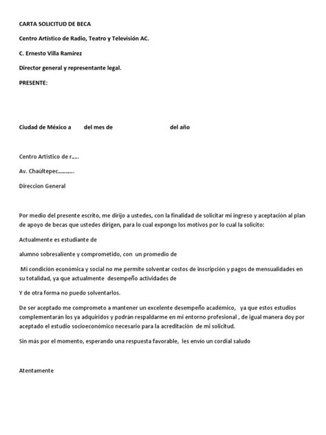 Ejemplo De Carta De Solicitud De Beca De Estudios Mide Porn Sex Picture