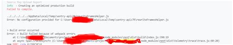 error no configuration provided for sentry apiz7r rewriteframeshelper