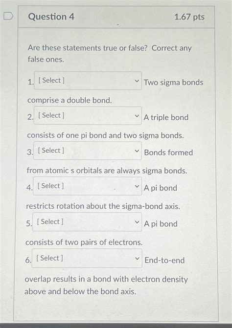 Solved Question 41 67ptsare These Statements True Or False