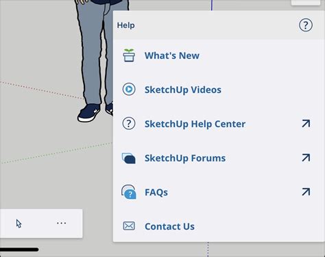 Help Panel Sketchup Help