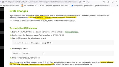 To Configure Gpio Pins In Jetson Agx Xavier Industrial Page 2 Jetson Agx Xavier Nvidia