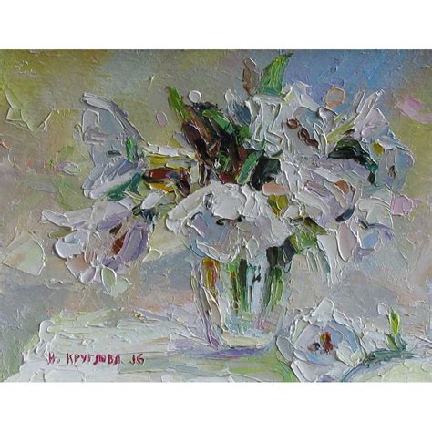 Купить картину Белые тюльпаны в Москве от художника Круглова Ирина