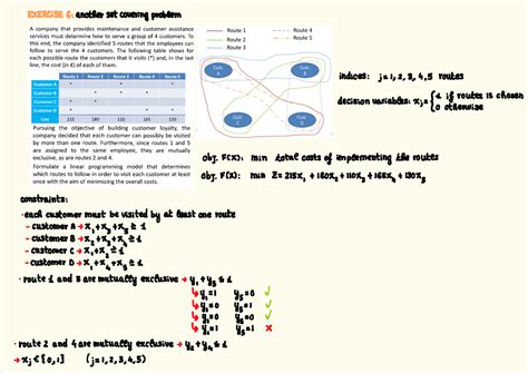 Operations Management Part 3 Exercise 6 Another Set Covering
