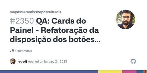 QA Cards do Painel Refatoração da disposição dos botões nas