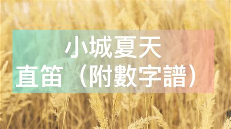 小城夏天 高音直笛附數字譜有些地方吹不好請見諒 YouTube