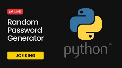 Python Random Password Generator Youtube